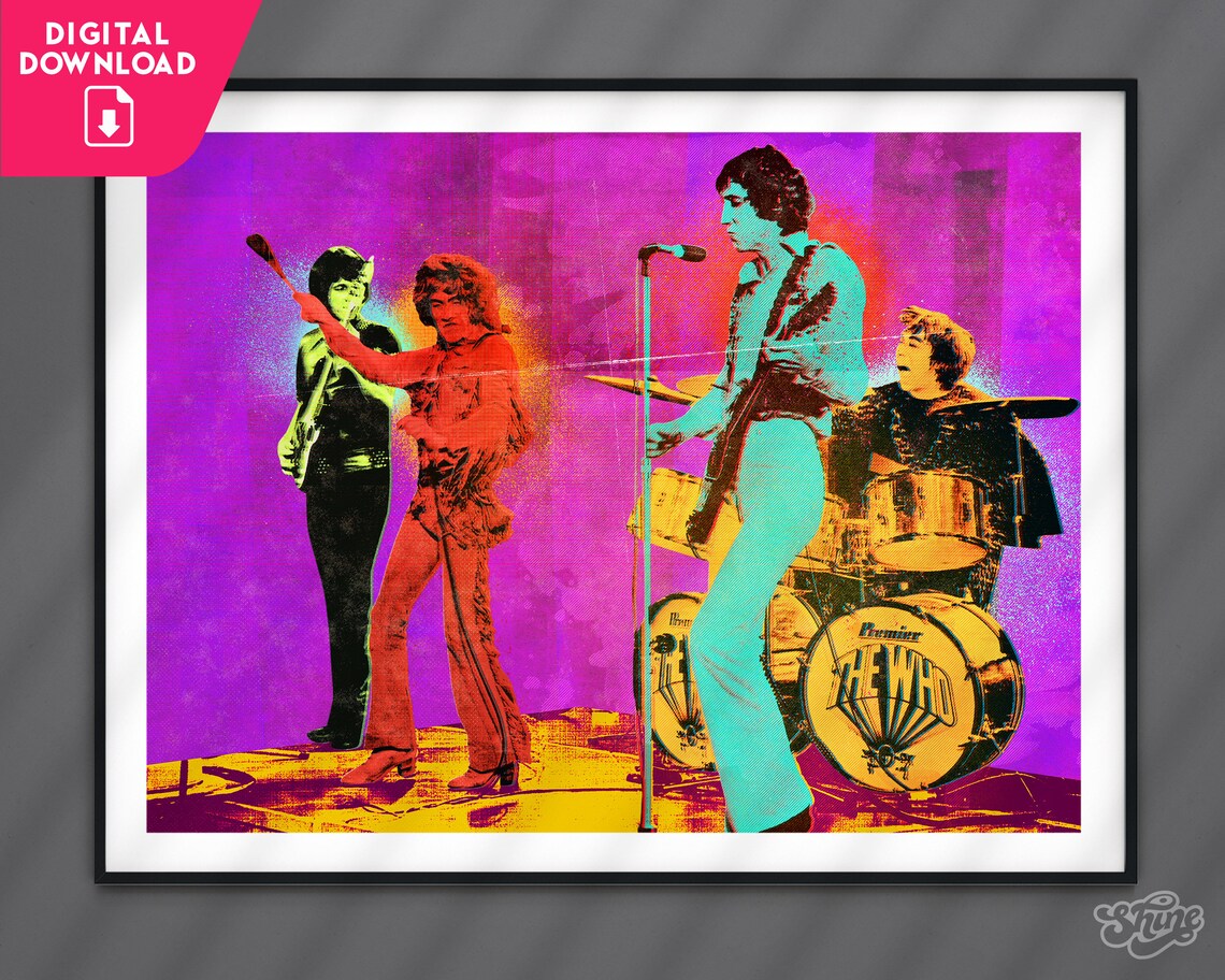 The Who Digital Download Music Poster Pop Art Wall Art | Etsy