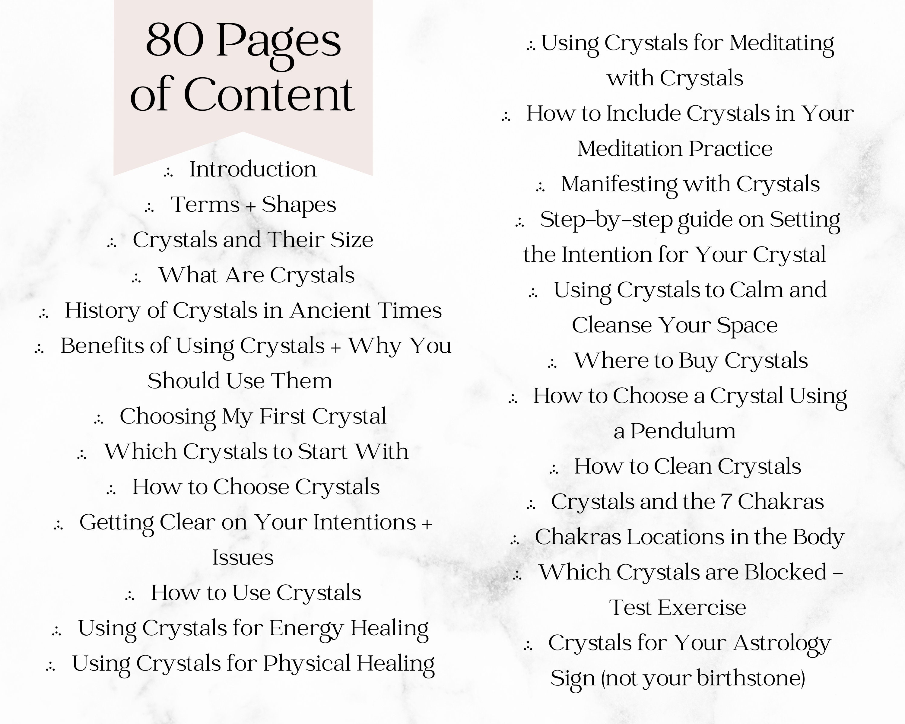 Crystals Guide + Workbook on Crystals for Beginners | Printable PDF ...
