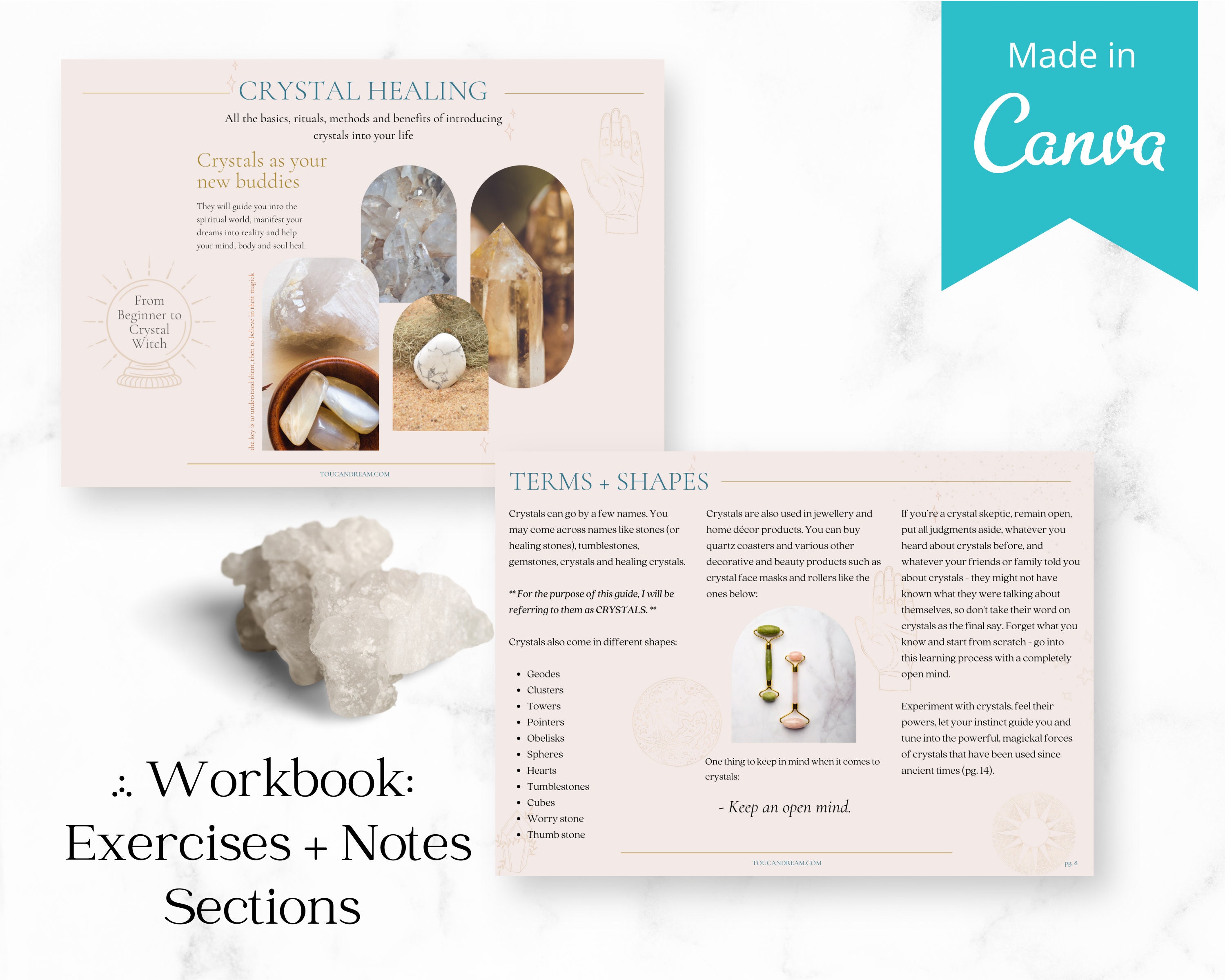 Crystals Guide + Workbook on Crystals for Beginners | Printable PDF ...