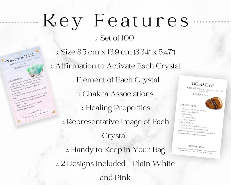 Crystal Healing Card Deck | Gemstone Properties, Chakra Guide (digital ...