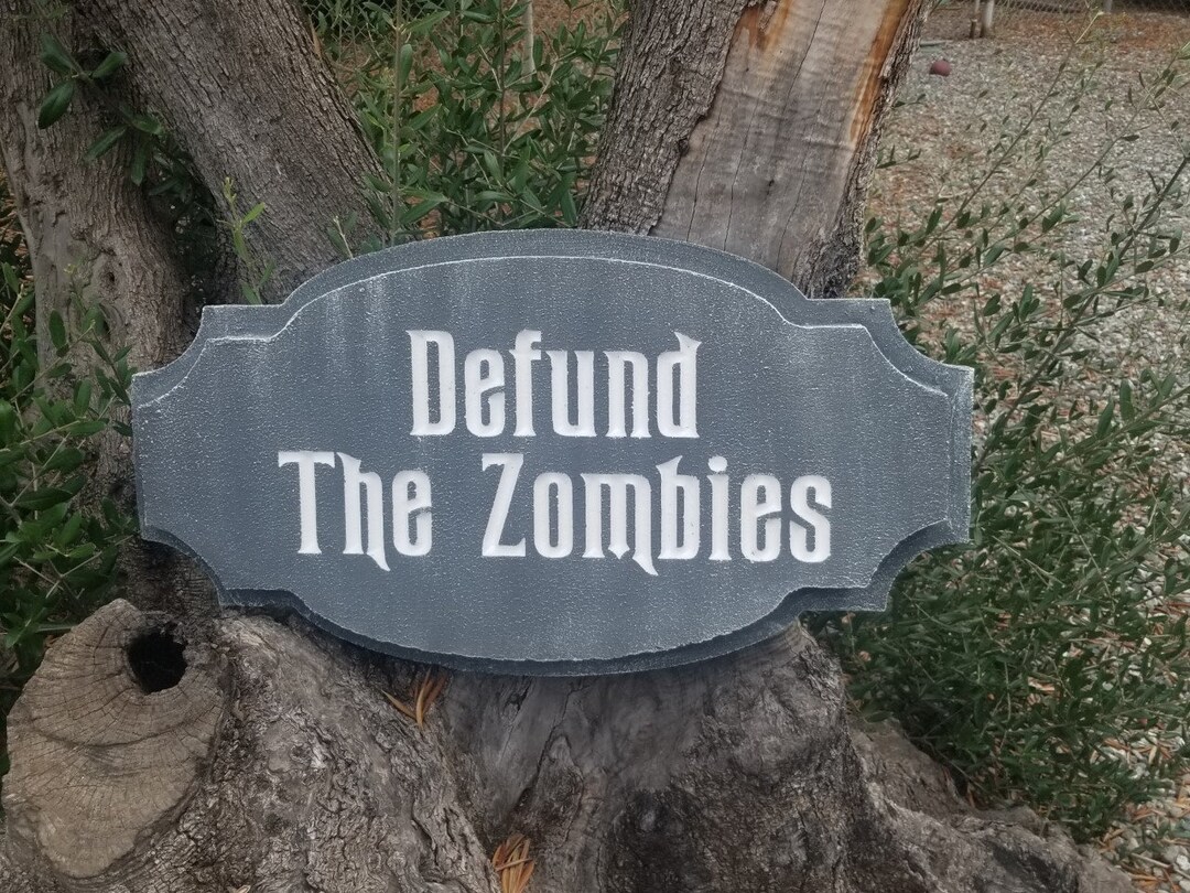 Defund the Zombies Sign: LED Illuminated Halloween/christmas Display - Etsy