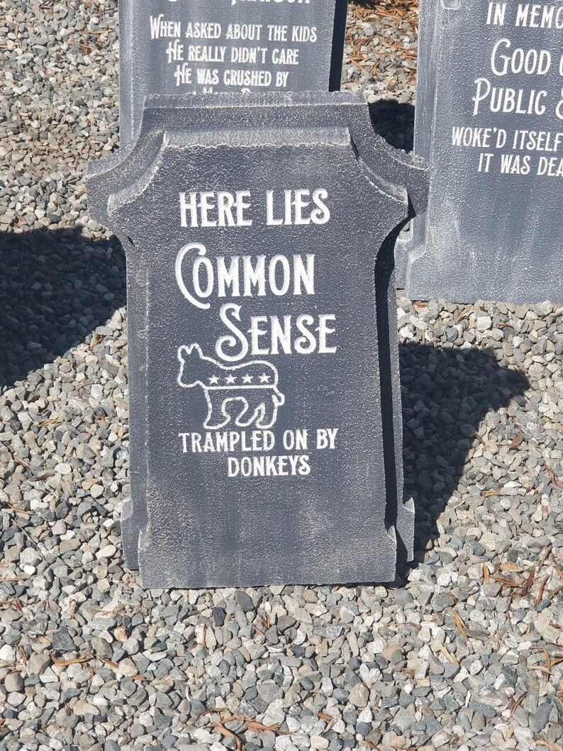 Here Lies Good Ol' Common Sense Gravestone Tombstone. LED - Etsy