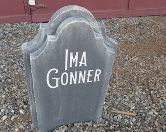 Bad Vibes Bad Ideas Cemetery Headstone Tombstone Cement Potted - Etsy