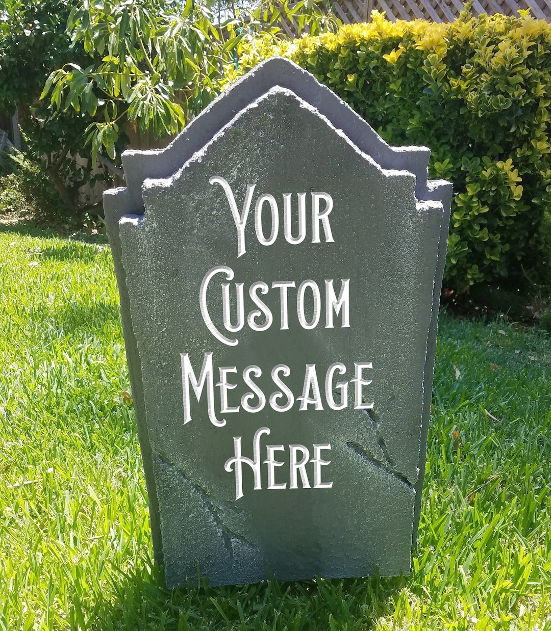 Custom Halloween Tombstone: Personalized Epitaph, LED Illuminated ...