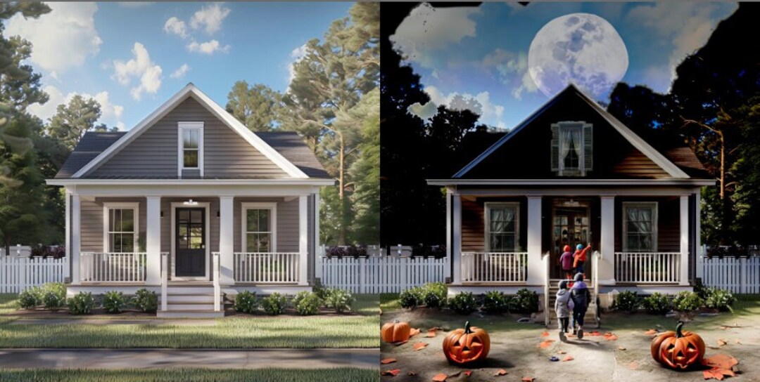 Halloween Window Scrim: Haunted House Prop, Special Effect Fabric - Etsy