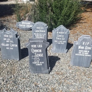 Funny RIP Work Ethic Tombstone: LED Illuminated Halloween Decoration - Etsy