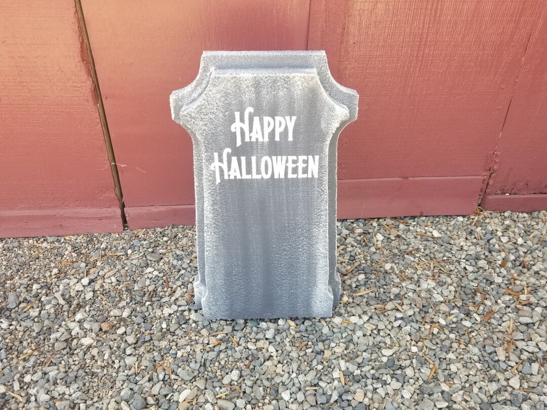 Custom Halloween Tombstone: LED Illuminated Gravestone, Personalized ...