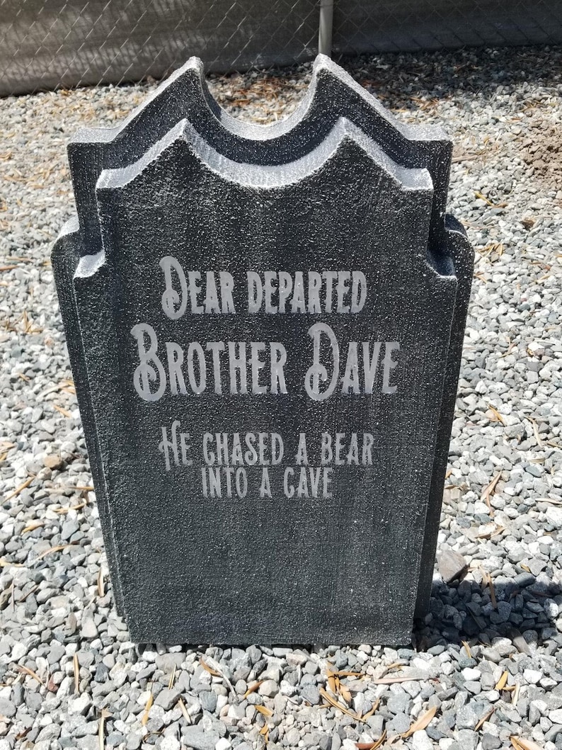 Haunted Mansion Tombstones: Set of 4 Halloween Graveyard Props - Etsy