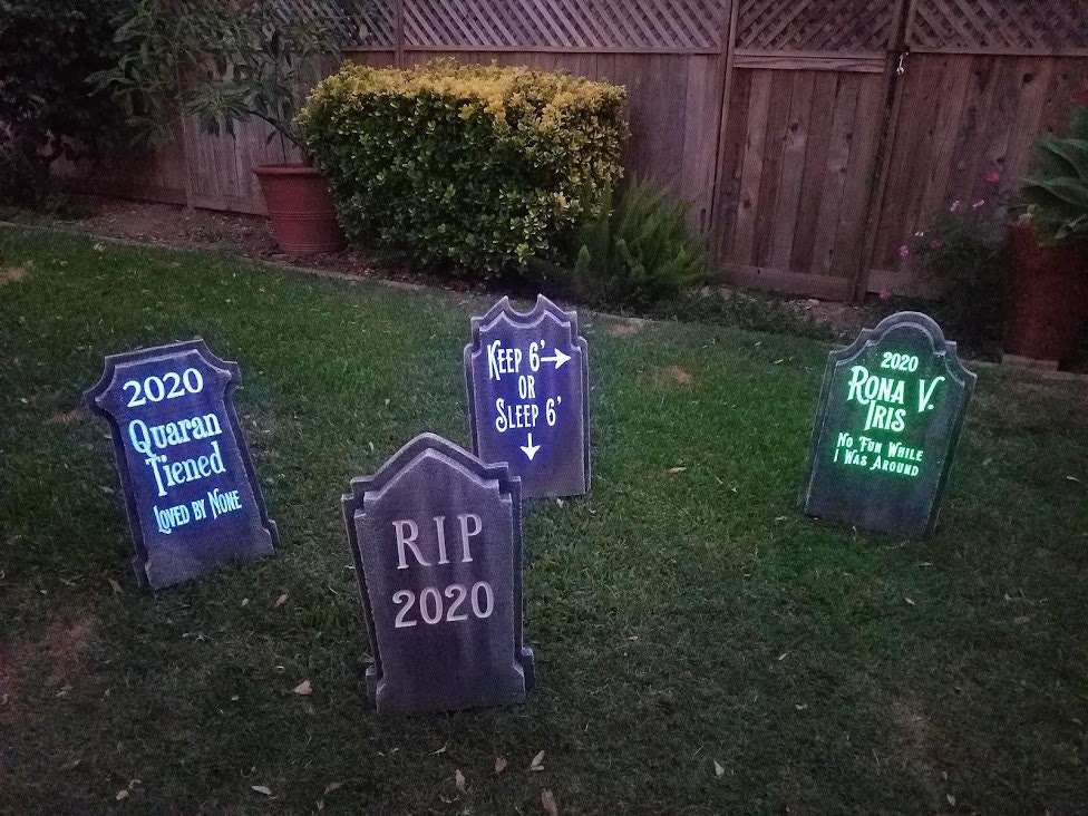 Custom Halloween Tombstone: LED Illuminated Gravestone - "chris P ...