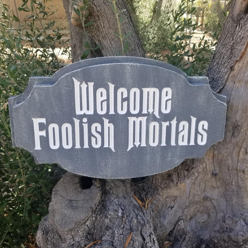 Welcome Foolish Mortals Sign - Etsy