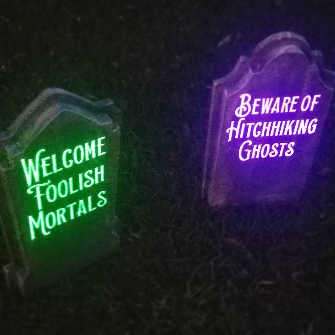 Custom Halloween Tombstone: LED Illuminated Gravestone, Personalized ...