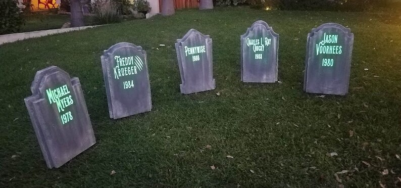 Custom Halloween Tombstone: LED Illuminated Gravestone, Personalized ...