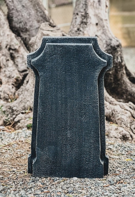 Blank Black Tombstone