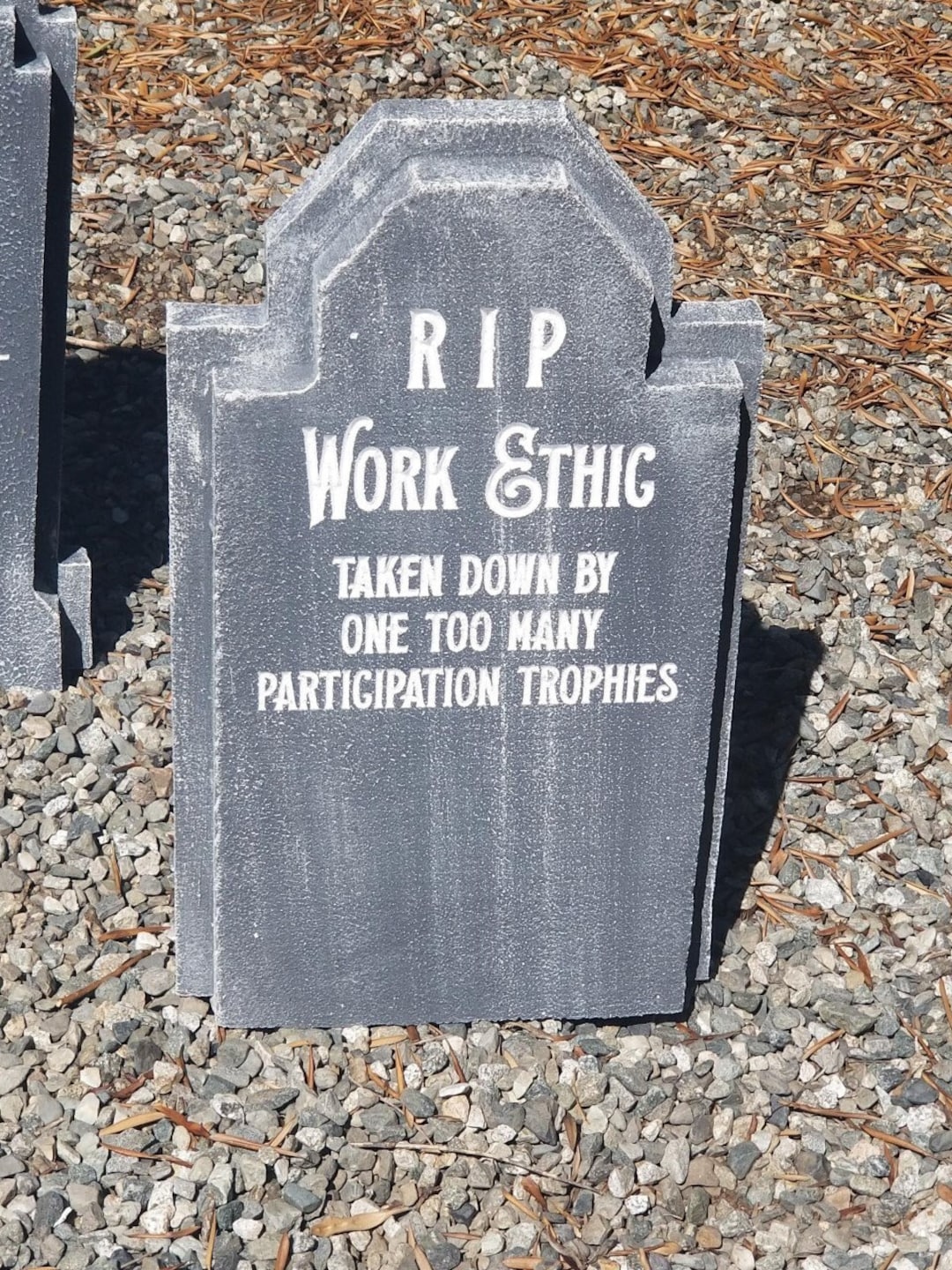 Halloween Funny Handmade RIP Work Ethic Taken Down by Too Many ...
