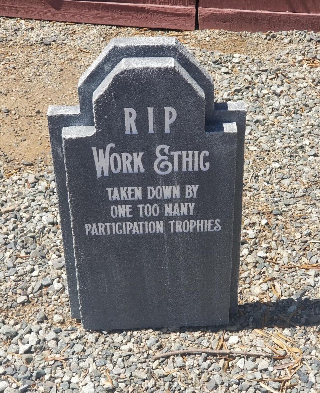 Halloween Fun Custom Tombstone / Gravestone RIP Work Ethic. LED ...