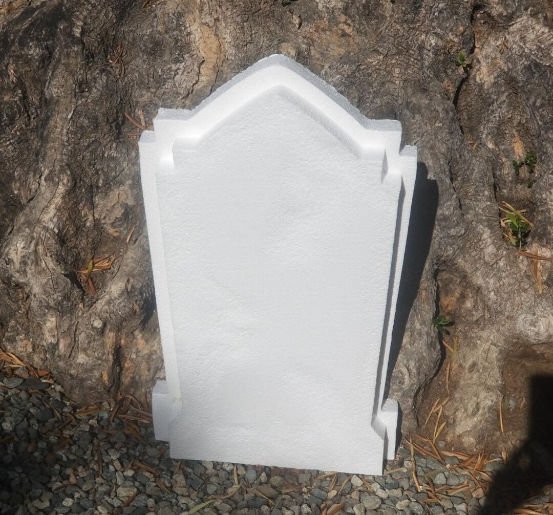 DIY Blank Foam Customizable Gravestone Tombstone. Carve, Paint or Write ...