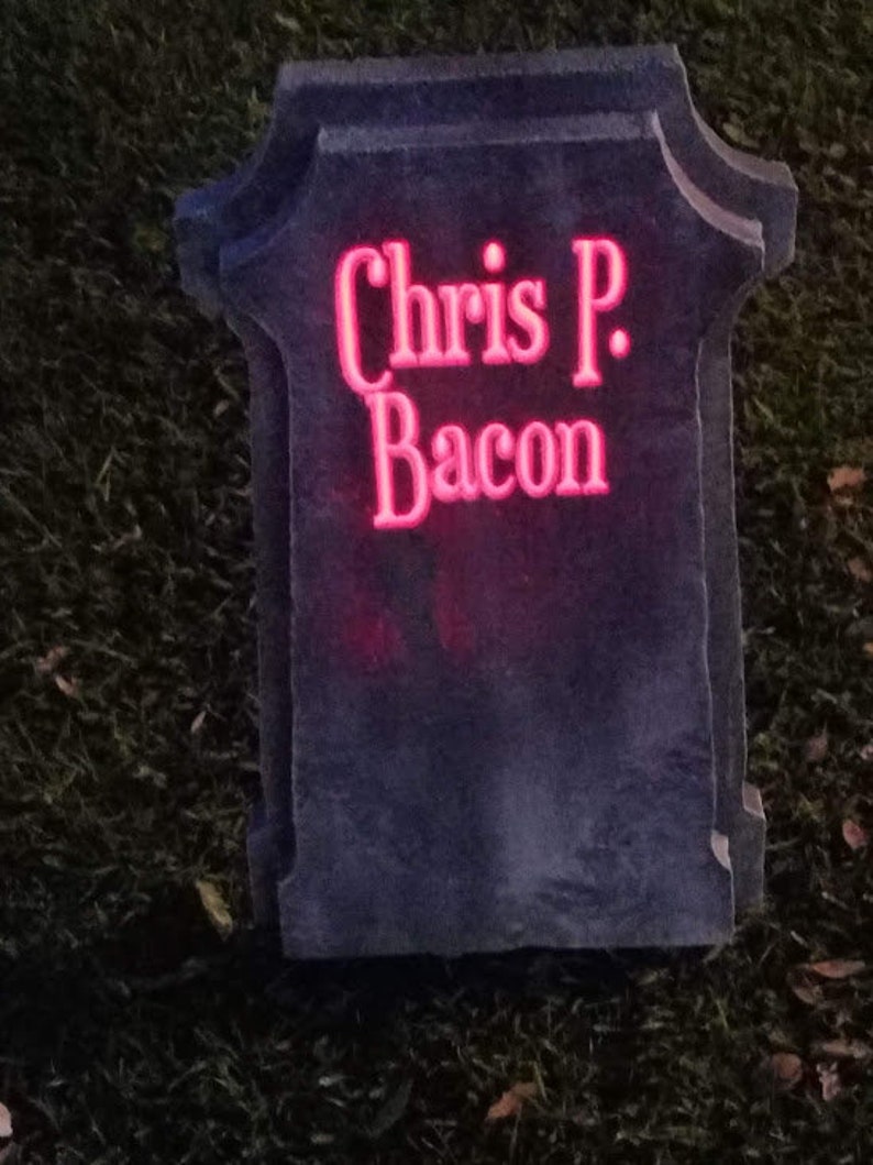 Custom Halloween Tombstone: LED Illuminated Gravestone, Personalized ...