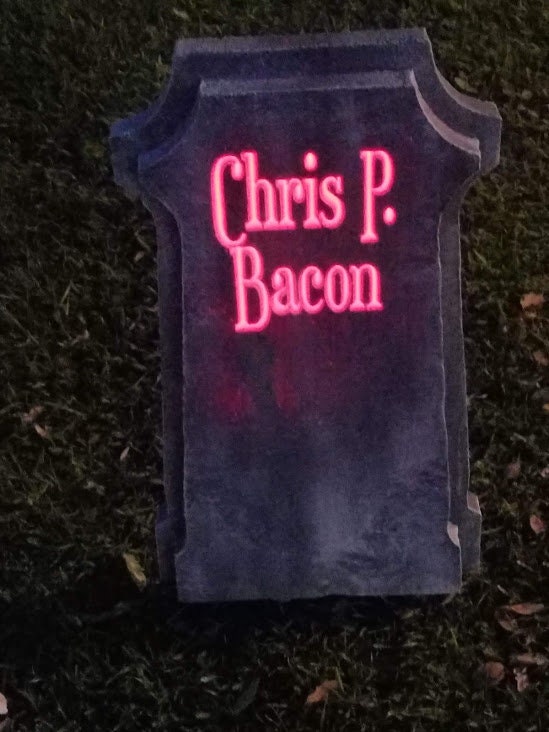 Custom Halloween Tombstone: LED Illuminated Gravestone, Personalized ...