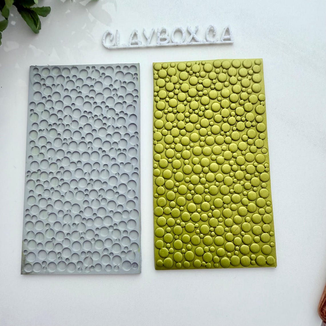 Bubbles Texture Mat – 2x4" Rubber Texture Stamp – Polymer Clay Tool ...