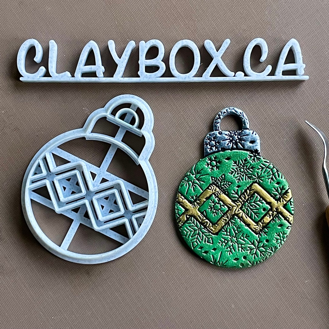 Large Christmas Ornament Cutter With Stamp Lines - 3D Printed Polymer ...
