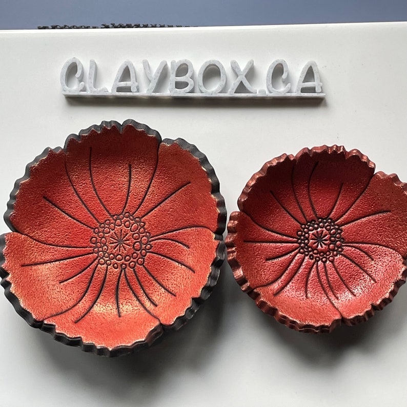 Poppy Stamp and Matching Cutter - Made for Use With Polymer Clay - Etsy