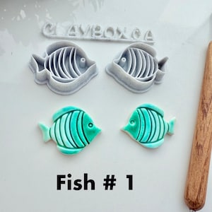 Fish Cutter Pair – 3D Printed Polymer Clay Cutters (6 Styles Available ...