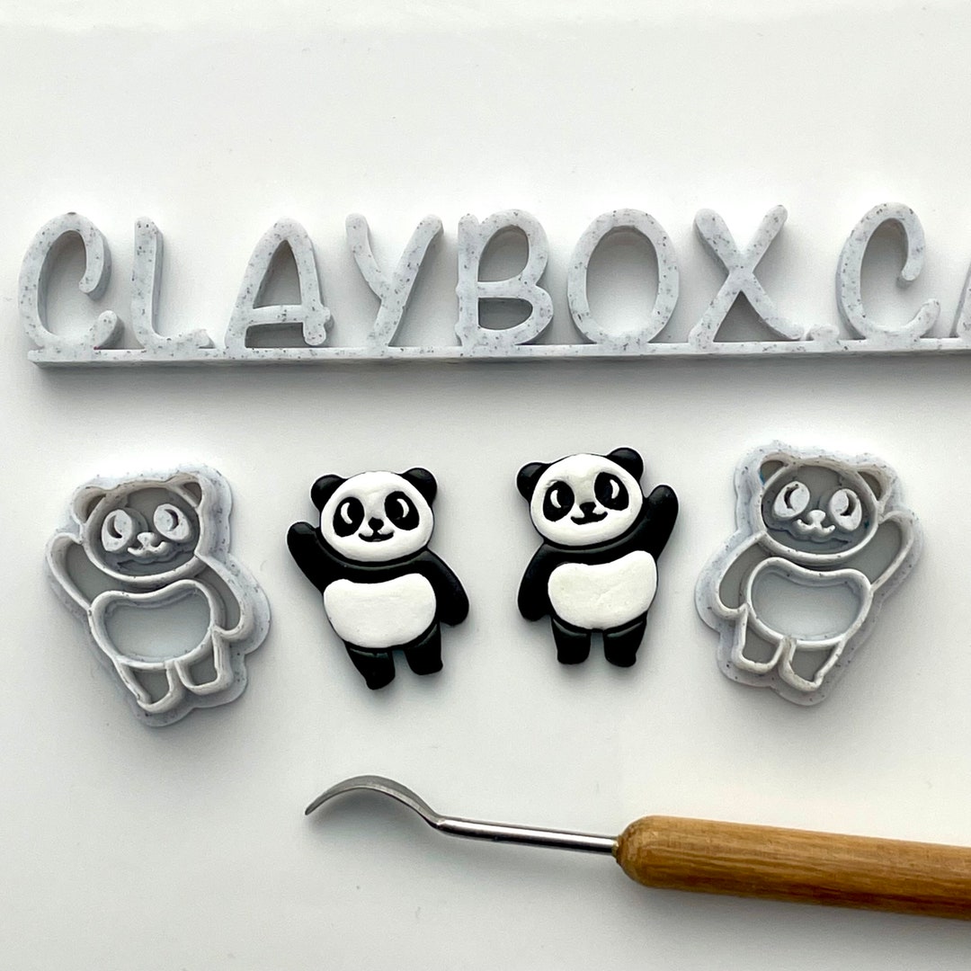 Panda Cutter Pair – Polymer Clay Cutters – Left & Right Facing – 3D ...
