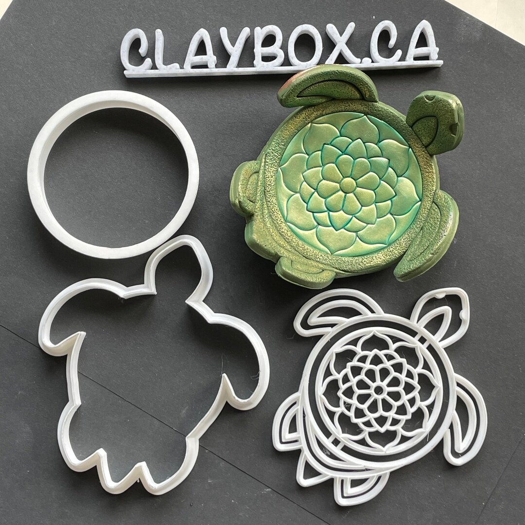 Large Mandala Turtle Stamp With Matching Outline and Circle Cutter - Etsy