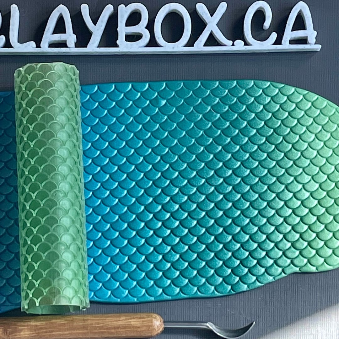 Mermaid Scale Texture Roller – 3D Printed for Polymer Clay - Etsy