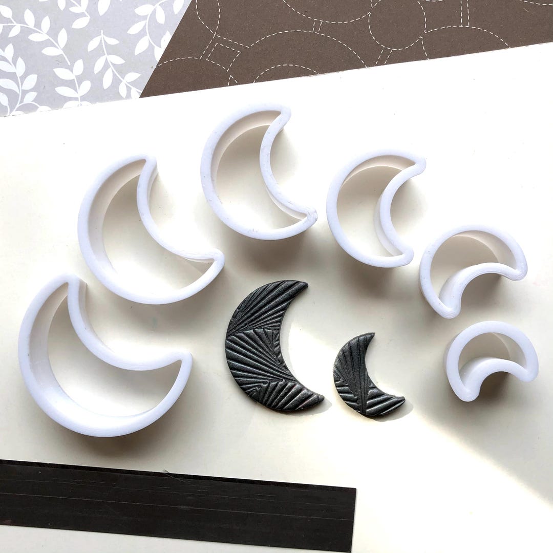 Moon Shape Cutter Set Made for Use With Polymer Clay - Etsy