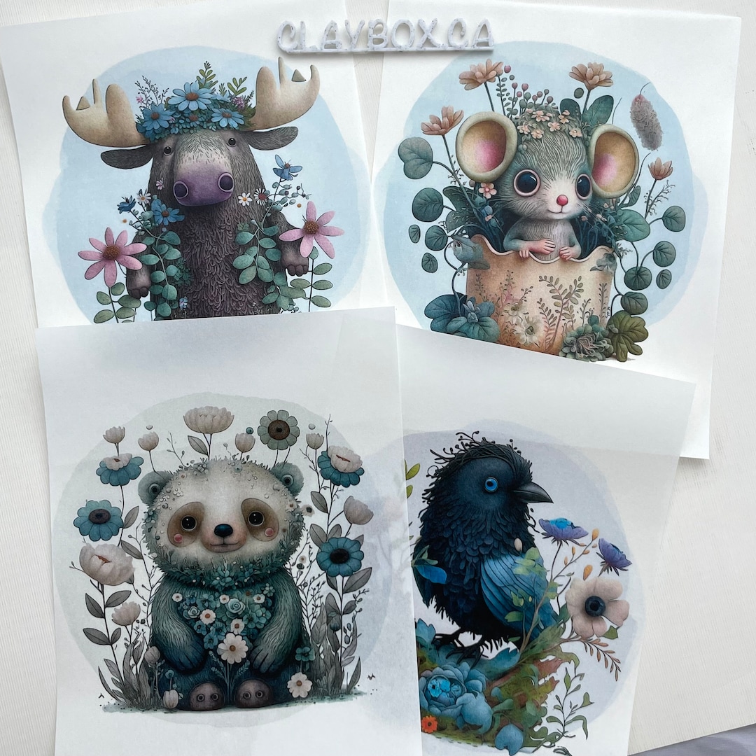 Image Transfers Woodland Animals Set 2 - Etsy
