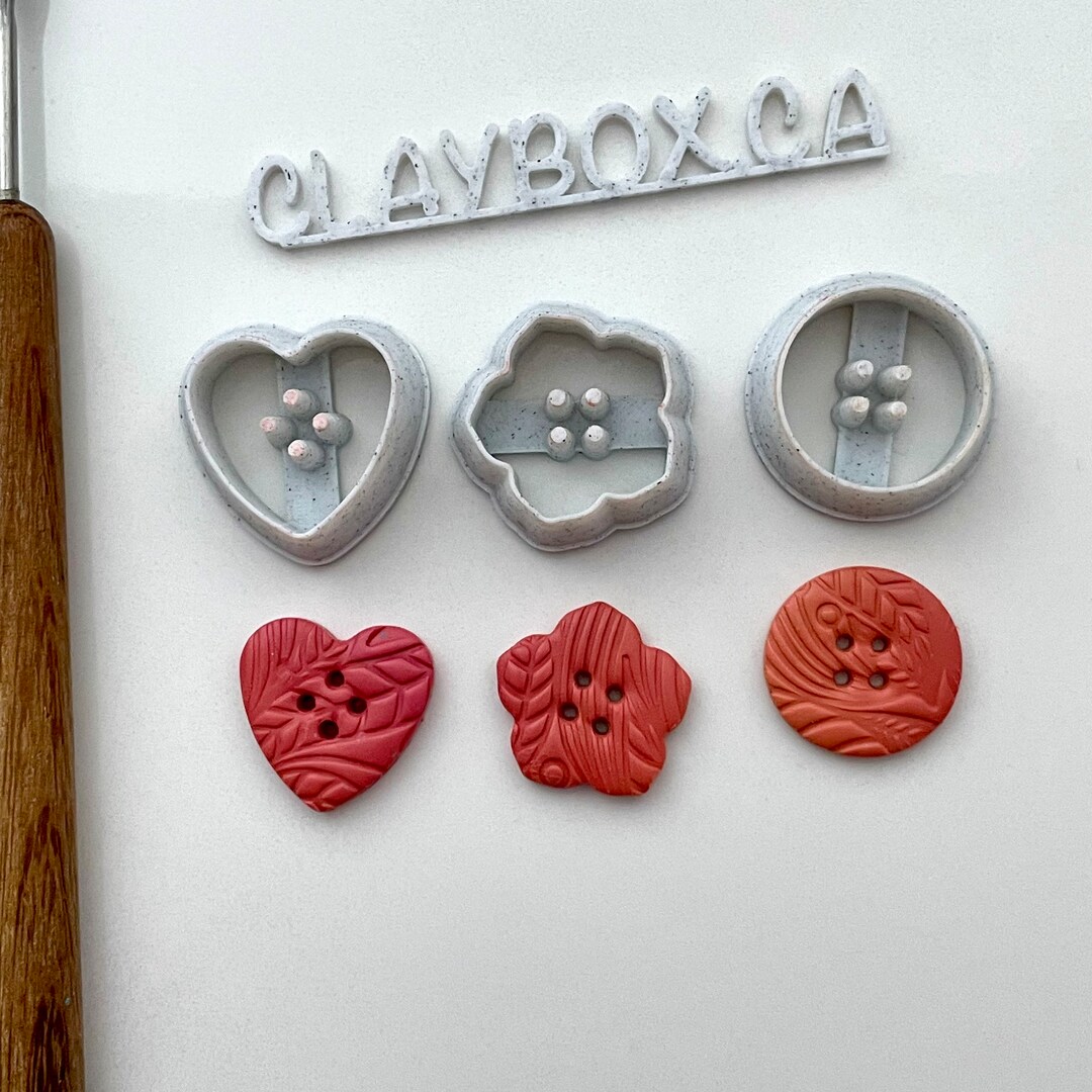 Button Cutters - Set of Three - Made for Use With Polymer Clay - Etsy