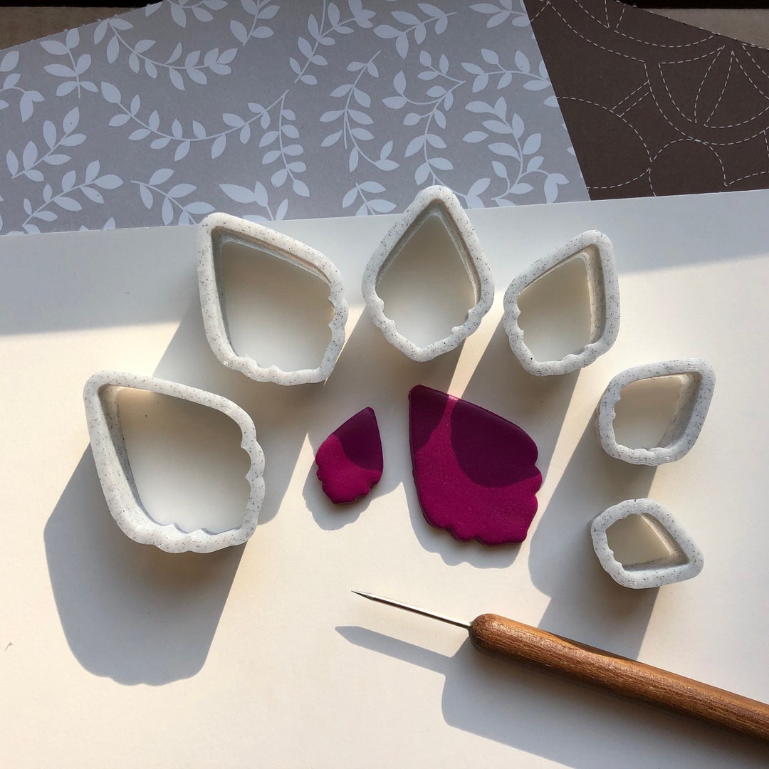 Fancy Teardrop Cutter Set | 3D Printed Polymer Clay Cutters | Elegant ...