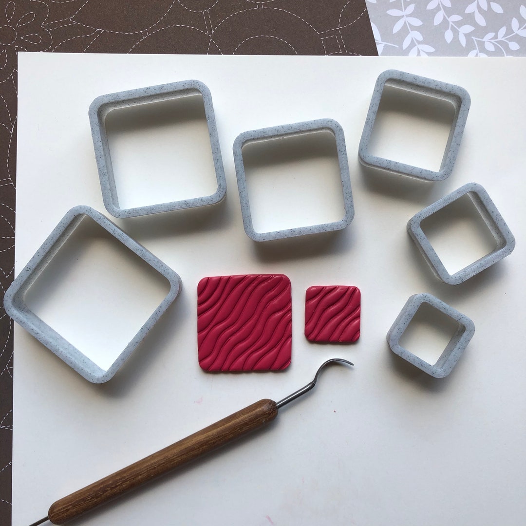 Rounded Corner Square Clay Cutters: 3D Printed Polymer Clay Tool Set - Etsy