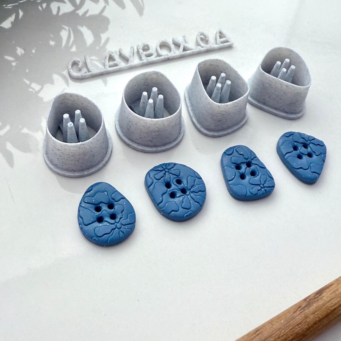 Organic Button Cutter Set | Polymer Clay Button Cutters - Etsy