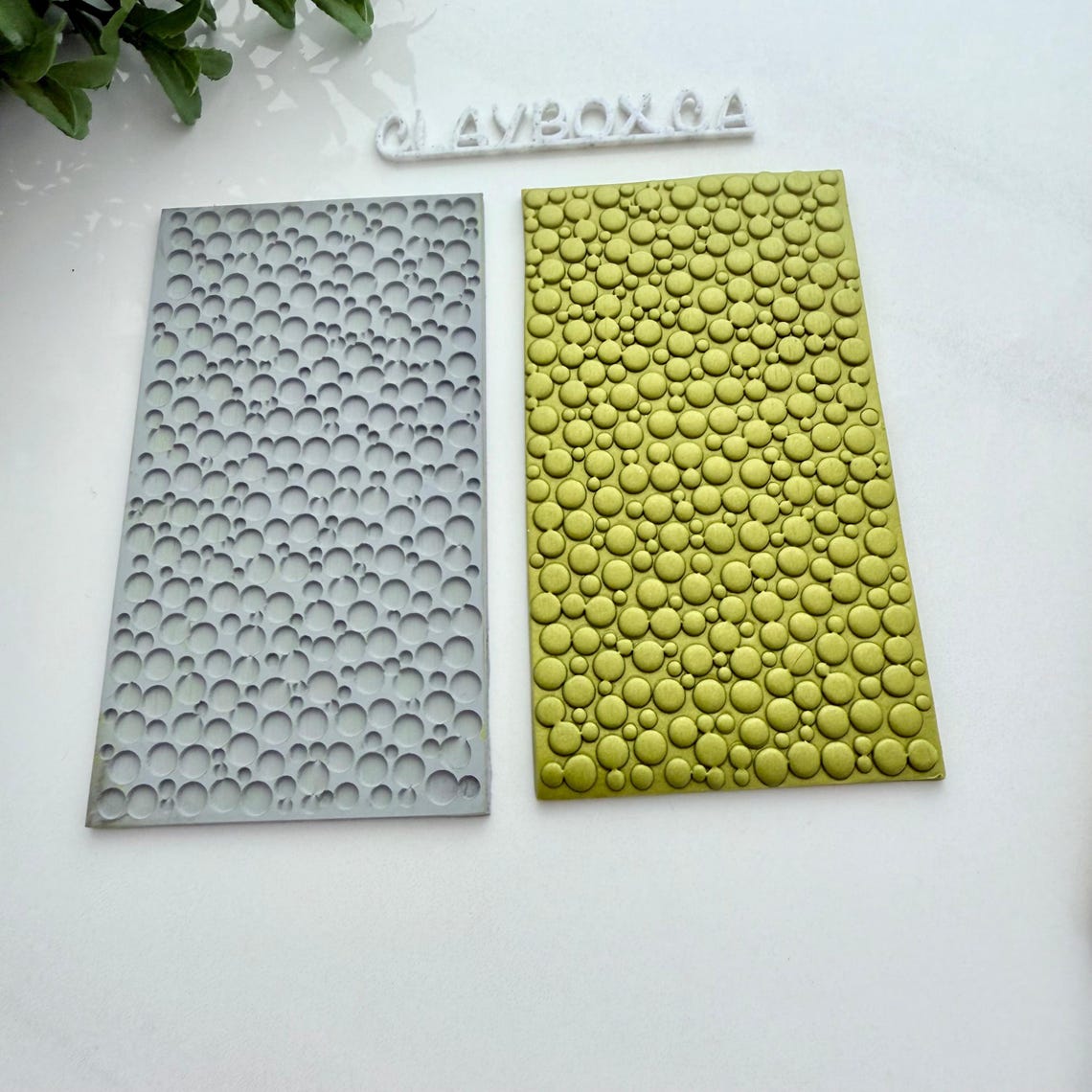 Bubbles Texture Mat – 2x4" Rubber Texture Stamp – Polymer Clay Tool ...