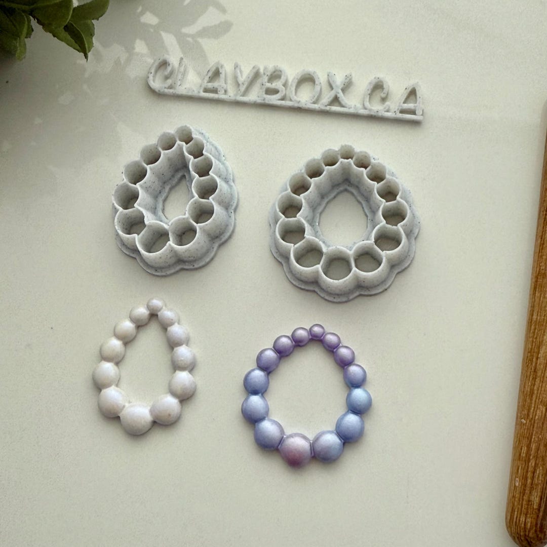 Pearl Teardrop Donut Cutter Pair - Etsy