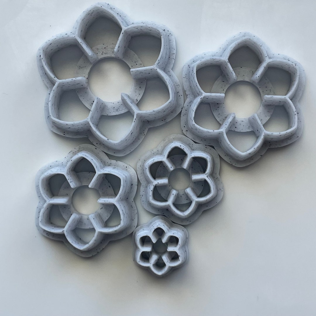Layered Flower Cutter Set (pointed Petals) - Made for Use With Polymer ...