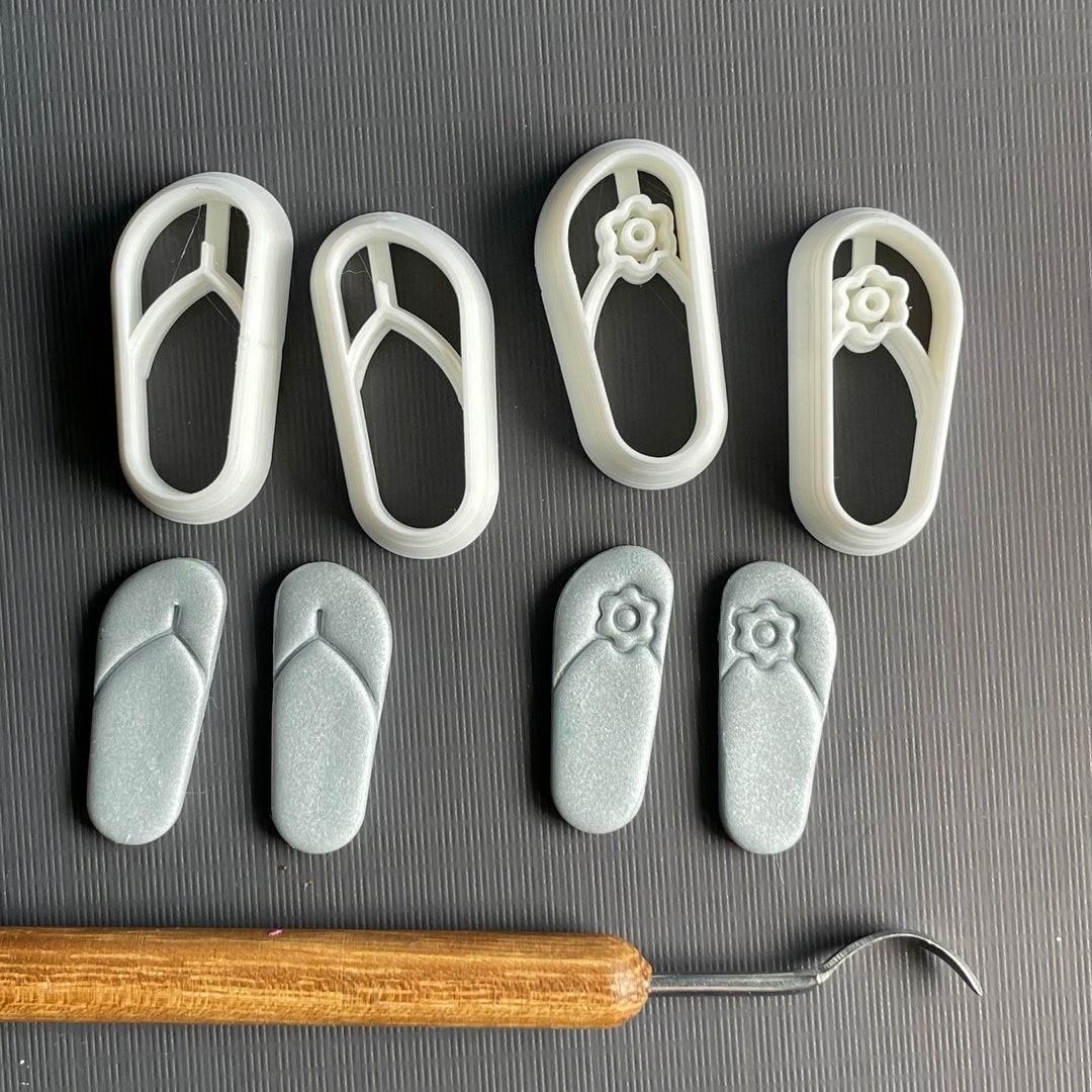 Flip Flop Cutter Pair – Polymer Clay Tools – Plain & Flower Versions - Etsy