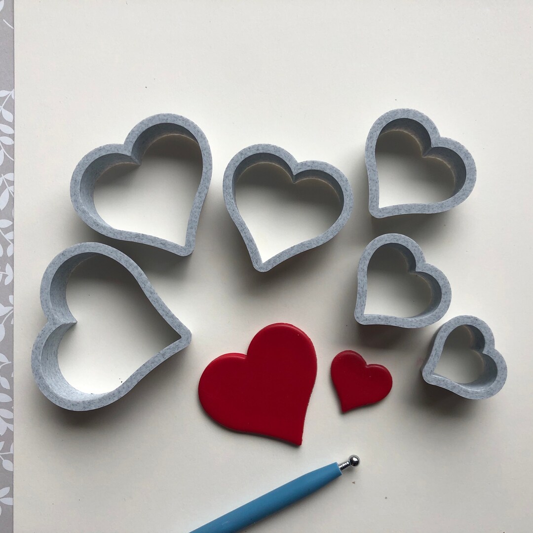 Heart Cutter Set - Made for Use With Polymer Clay - Etsy