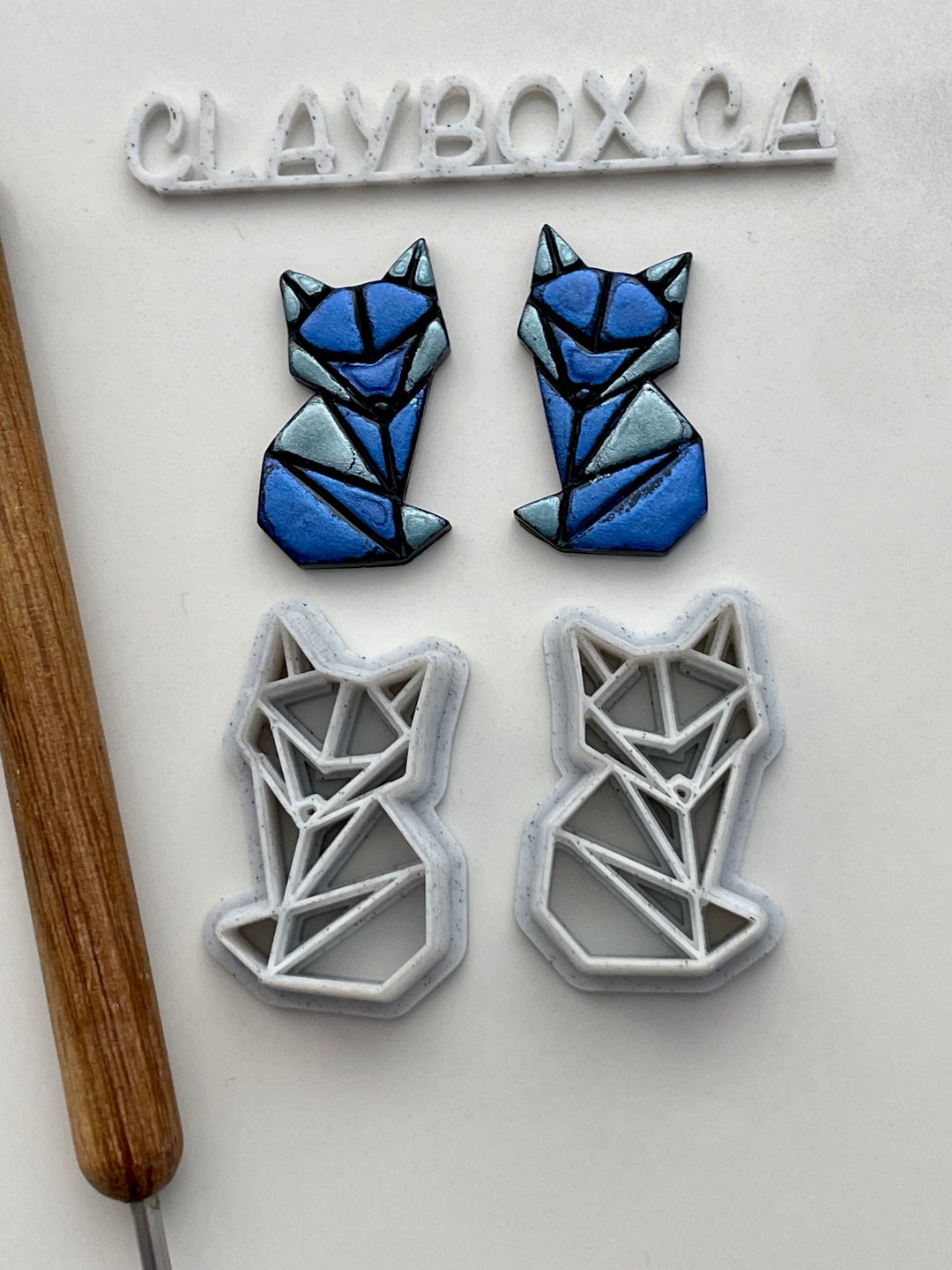 Origami Fox Cutter Pair – 3D Printed for Polymer Clay - Etsy
