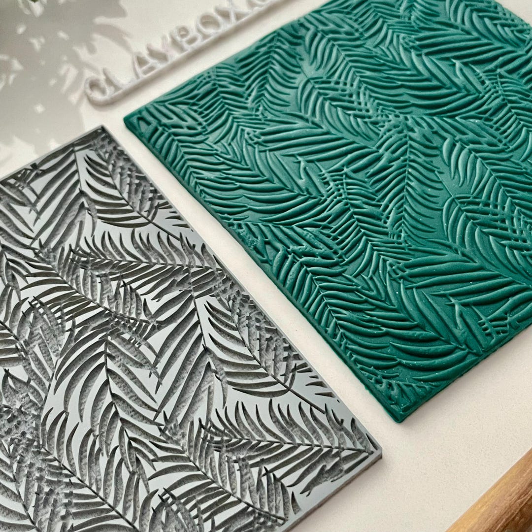 Palm Leaves Texture Mat - Rubber Texture for Polymer Clay - Etsy