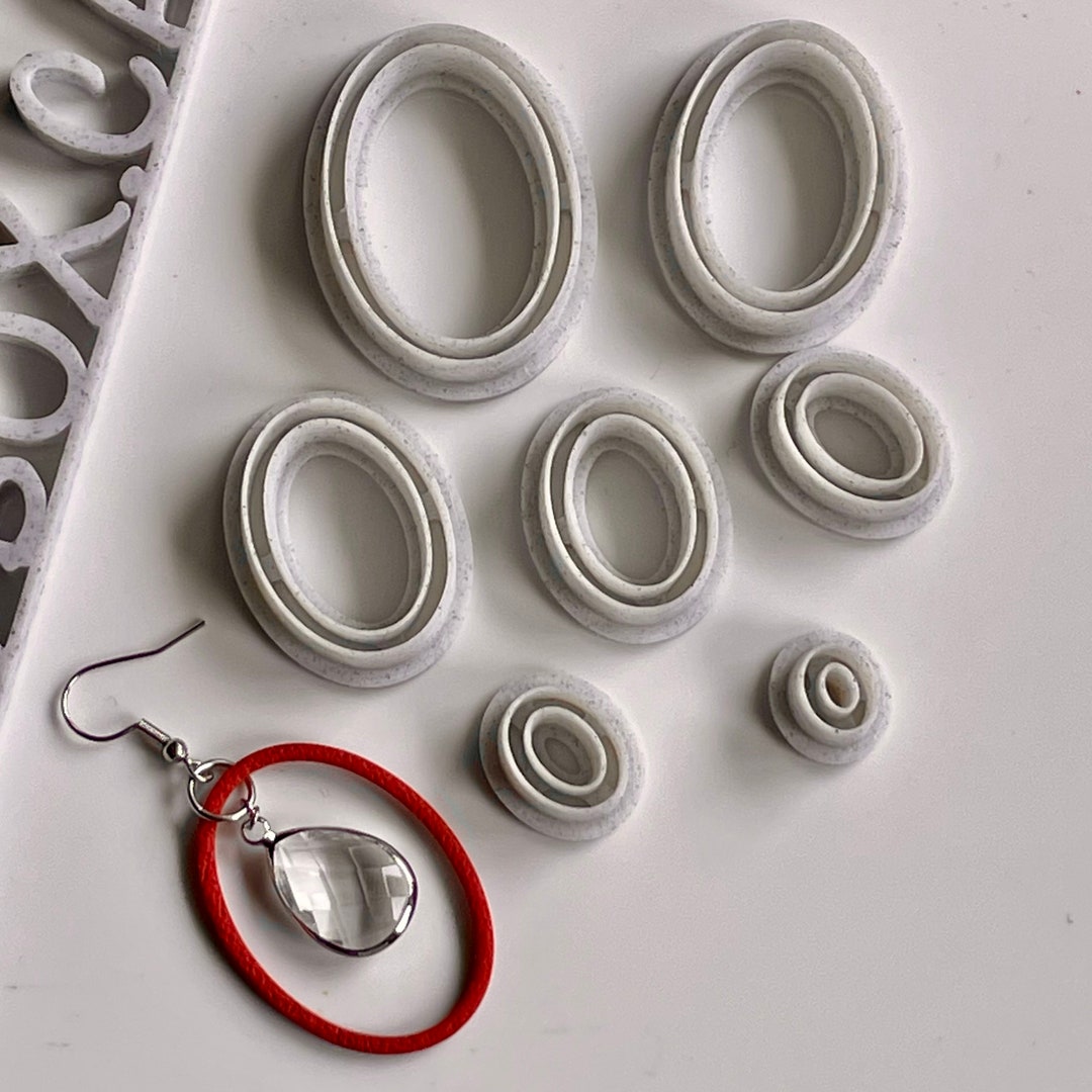 Skinny Ovals Donut Cutter Set - Made for Use With Polymer Clay - Etsy