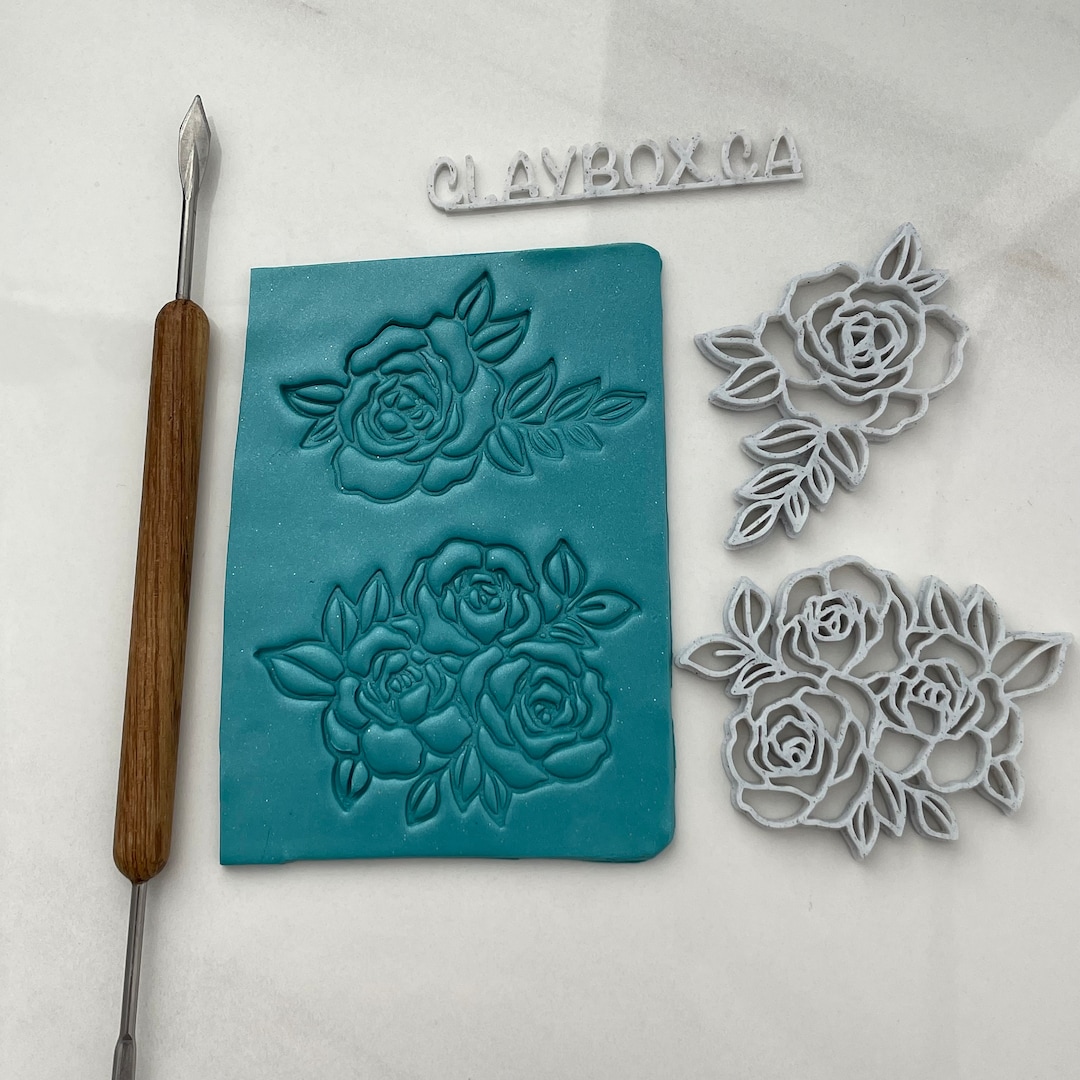 Chunky Rose Stamps Made for Polymer Clay - Etsy