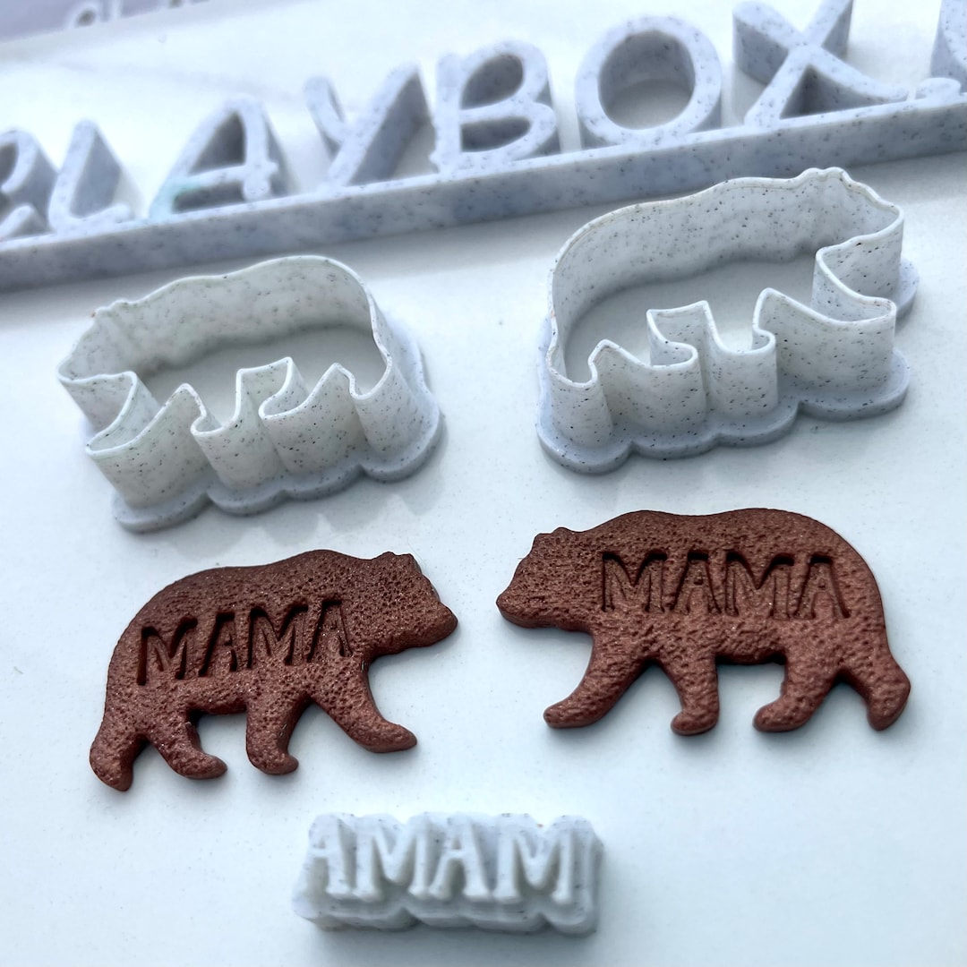 Mama Bear Cutter Pair With MAMA Stamp - Etsy
