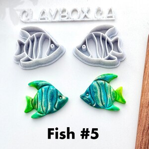 Fish Cutter Pair – 3D Printed Polymer Clay Cutters (6 Styles Available ...