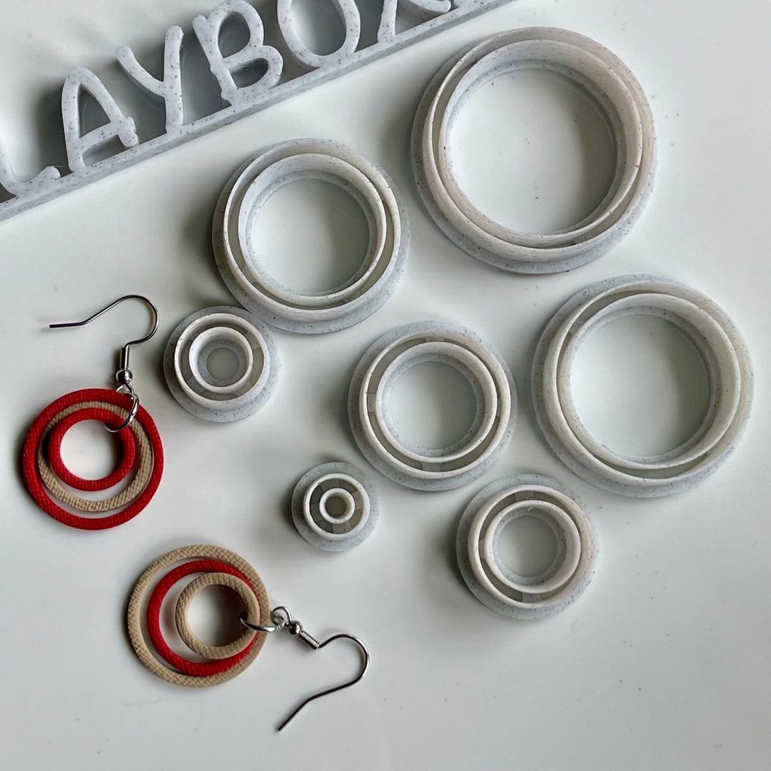 Skinny Circles Donut Cutter Set - Made for Use With Polymer Clay - Etsy