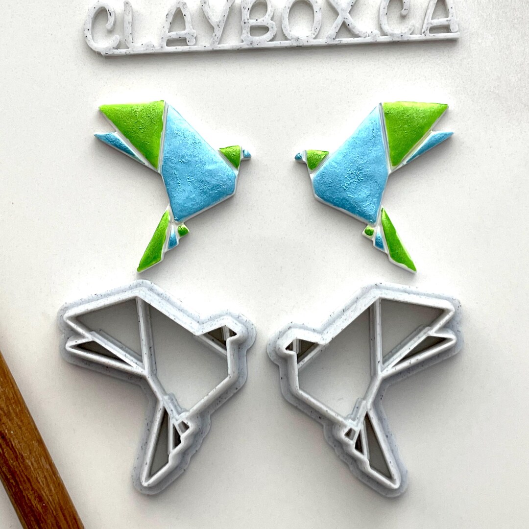 Origami Bird Cutter Set – Polymer Clay Cutter Pair – Left & Right Pair ...