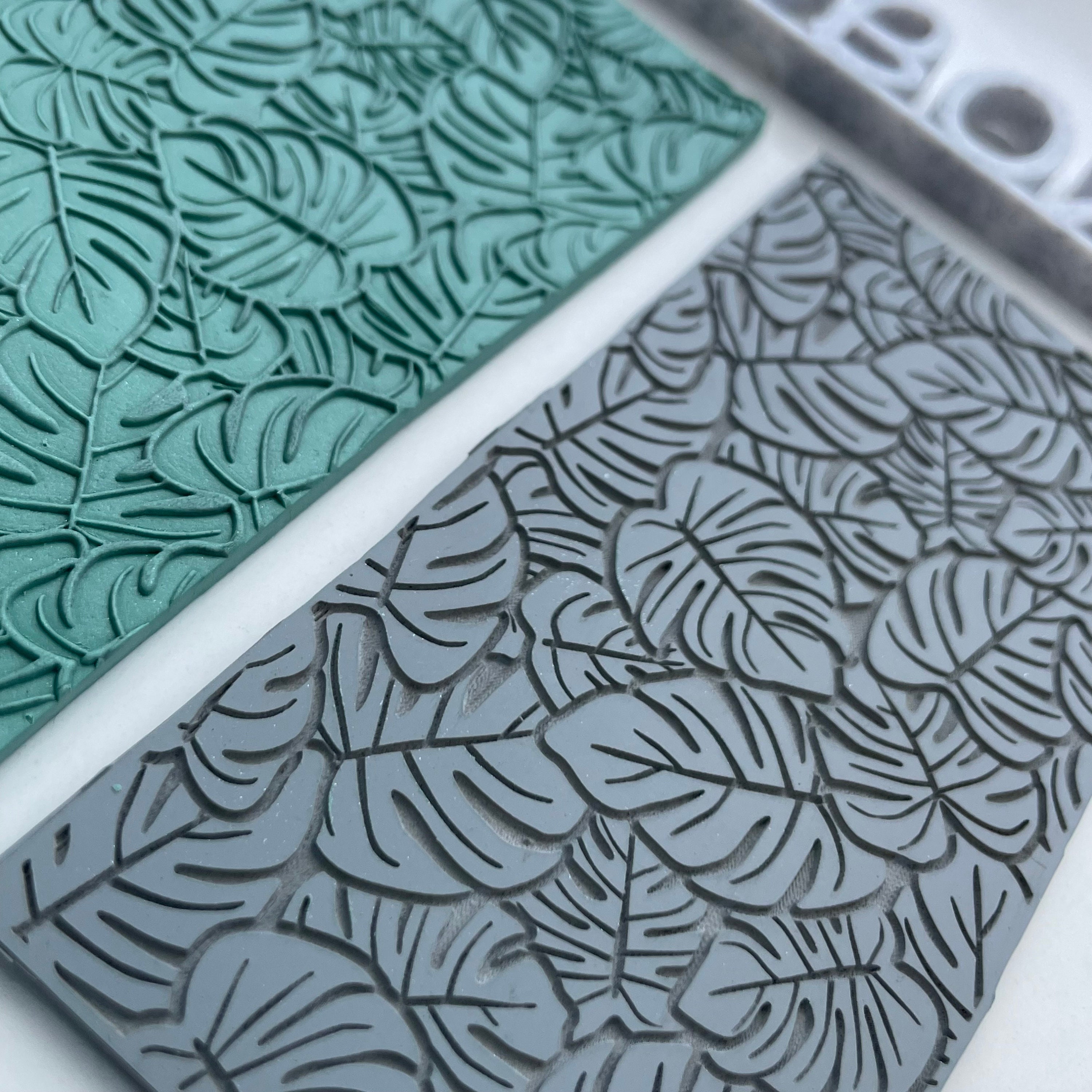 Monstera Texture Mat – 2” X 4” Rubber Texture for Polymer Clay - Etsy