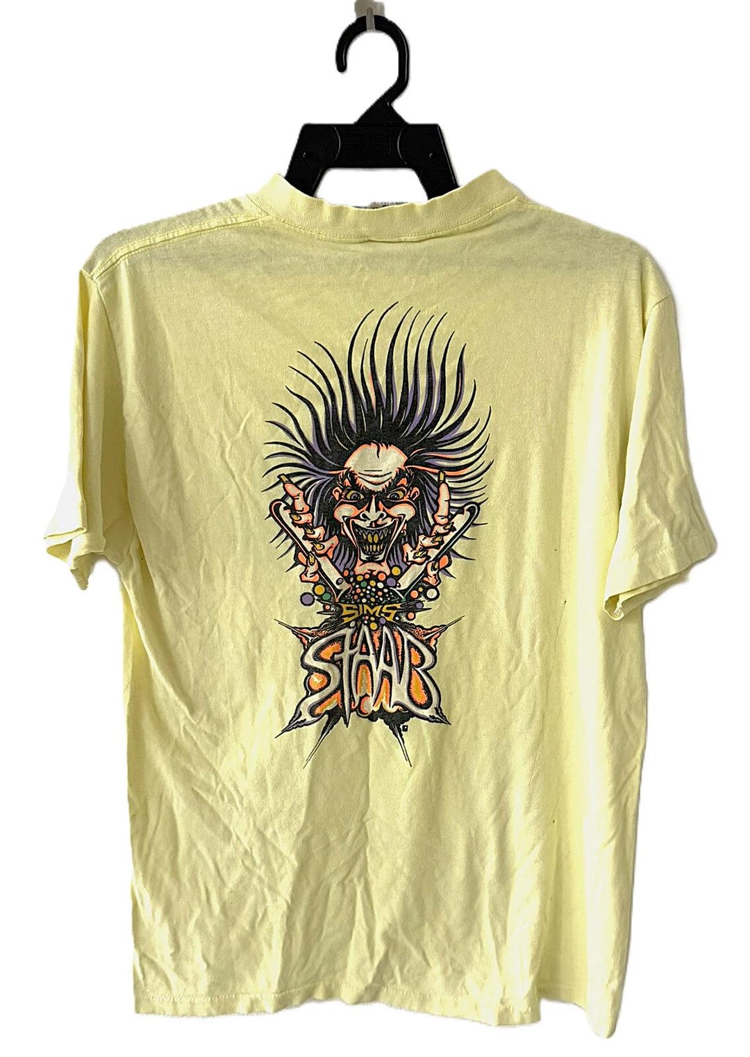 Vintage 80s SIMS Skateboard KEVIN STAAB Scientist T Shirt Punk Thrasher ...